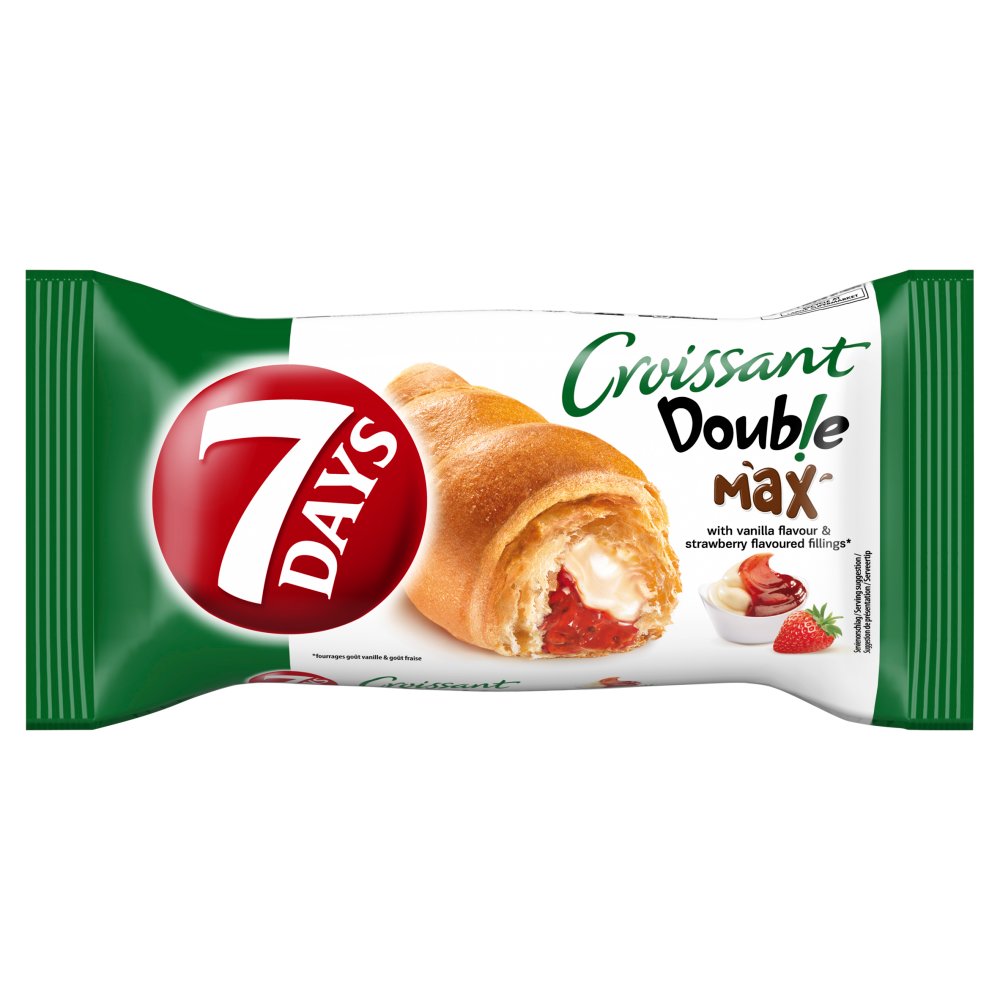 7 Days Double Max Croissant with Vanilla Flavour & Strawberry Flavoure ...