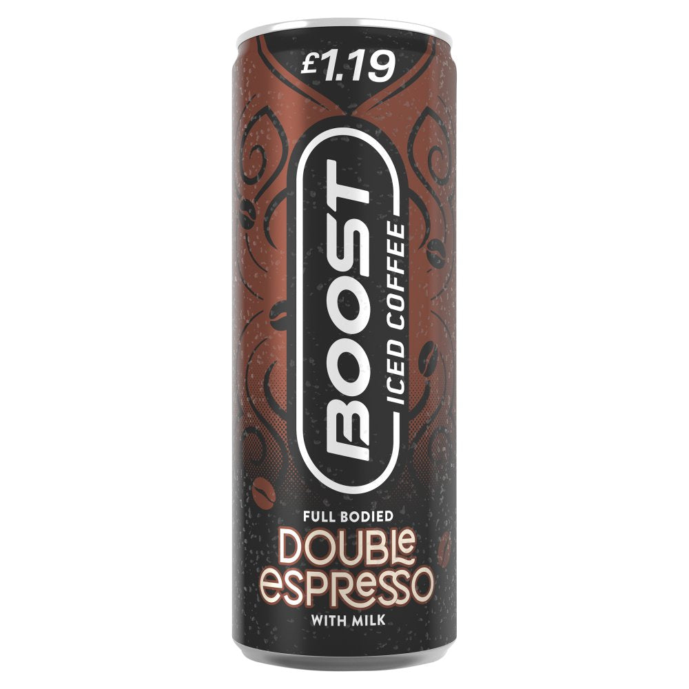 Boost Double Espresso with Milk Iced Coffee 250ml (Pack of 12 ...