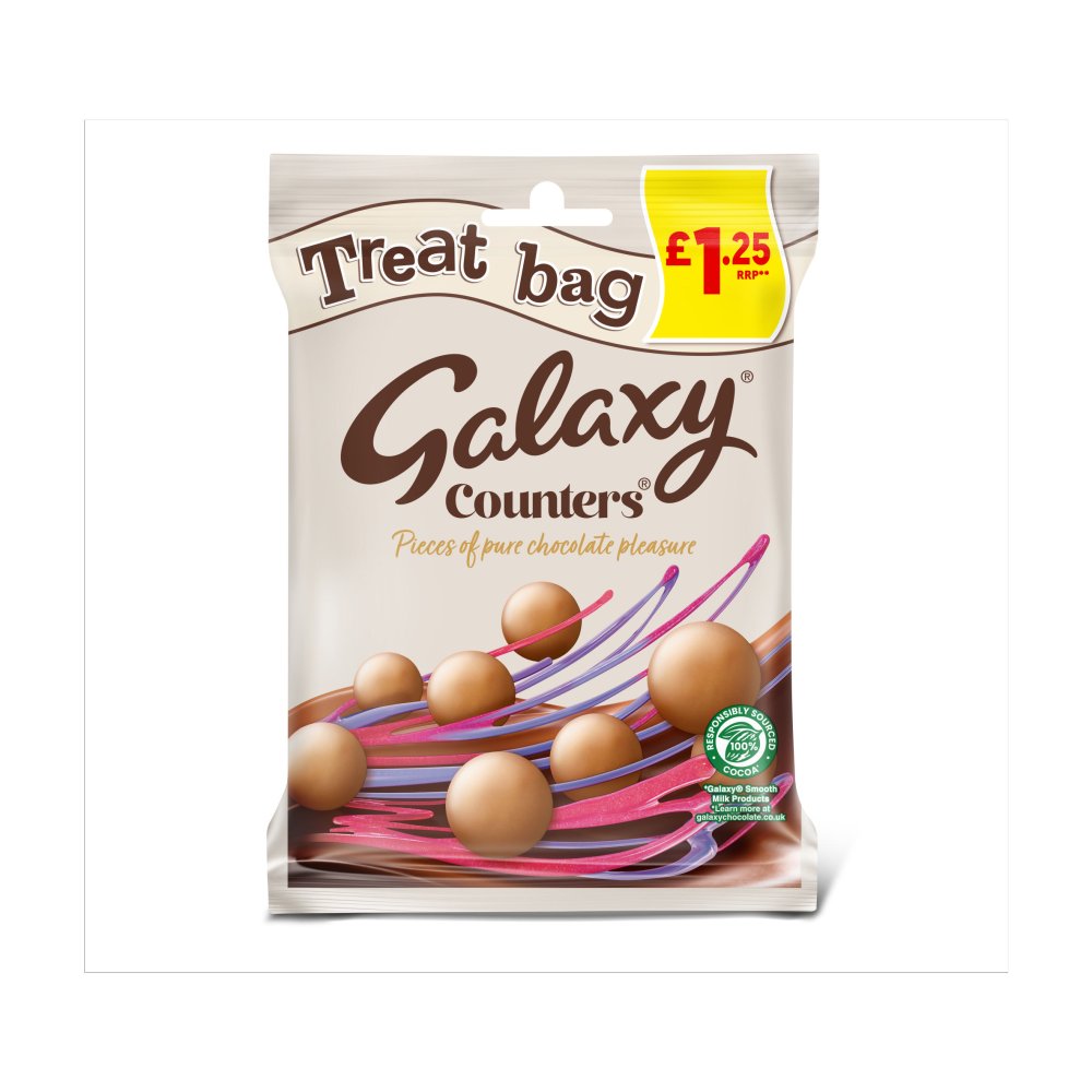 Galaxy Counters Milk Chocolate Buttons Treat Bag 78g (Pack of 20 ...