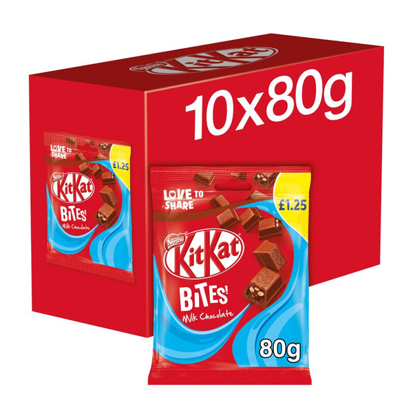 Kit Kat Bites Milk Chocolate Sharing Bag 80g (Pack of 10) – Zorbaonline