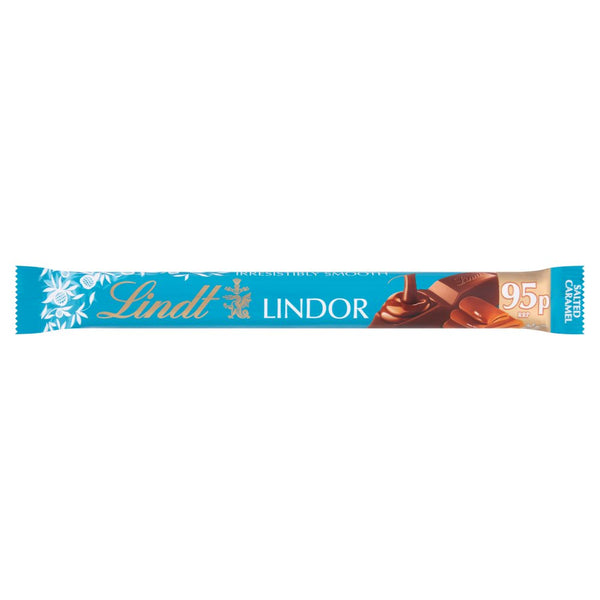 Lindt Lindor Salted Caramel Milk Chocolate Bar 38g (Pack of 24 ...