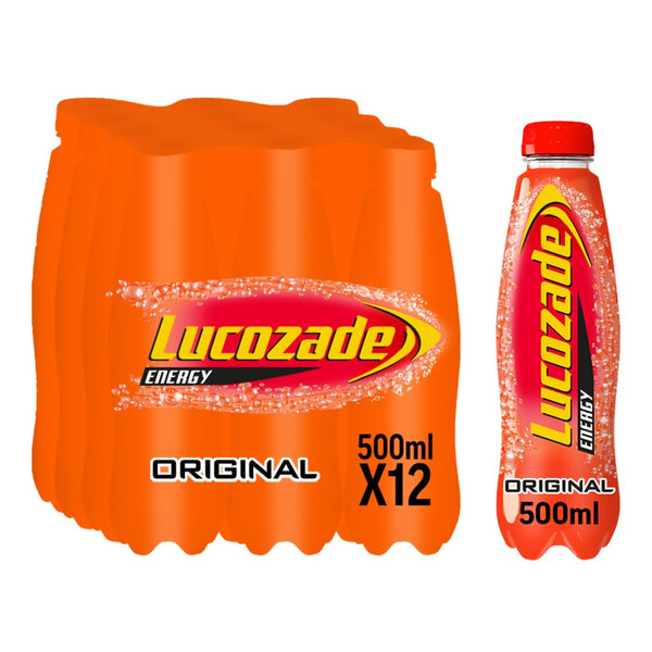 Lucozade Energy Drink Original 500ml (Pack of 12) – Zorbaonline