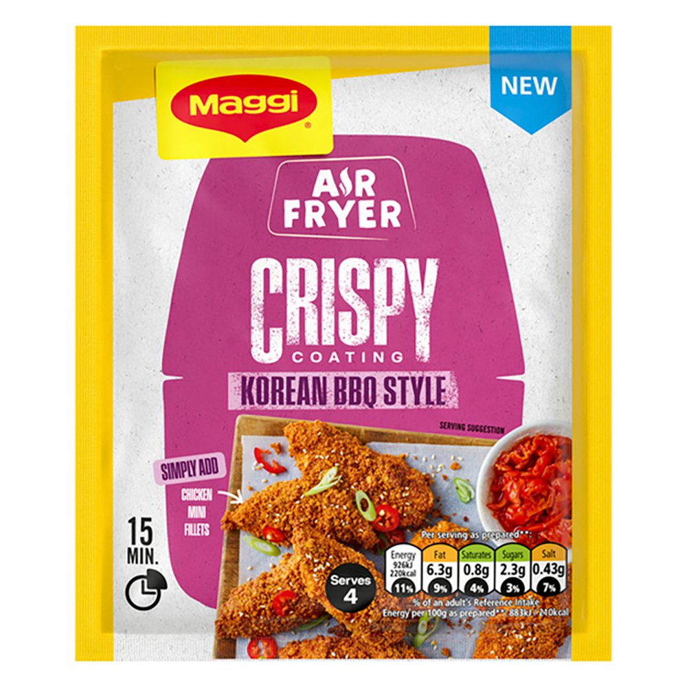 Maggi Air Fryer Crispy Korean BBQ Seasoning Mix 70g (Pack of 12) (Copy ...