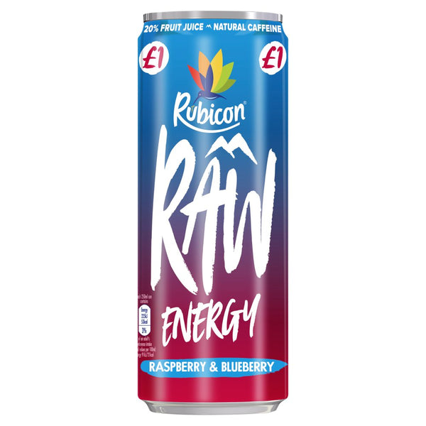 Rubicon Raw Energy Raspberry & Blueberry 250ml (Pack of 12) – Zorbaonline