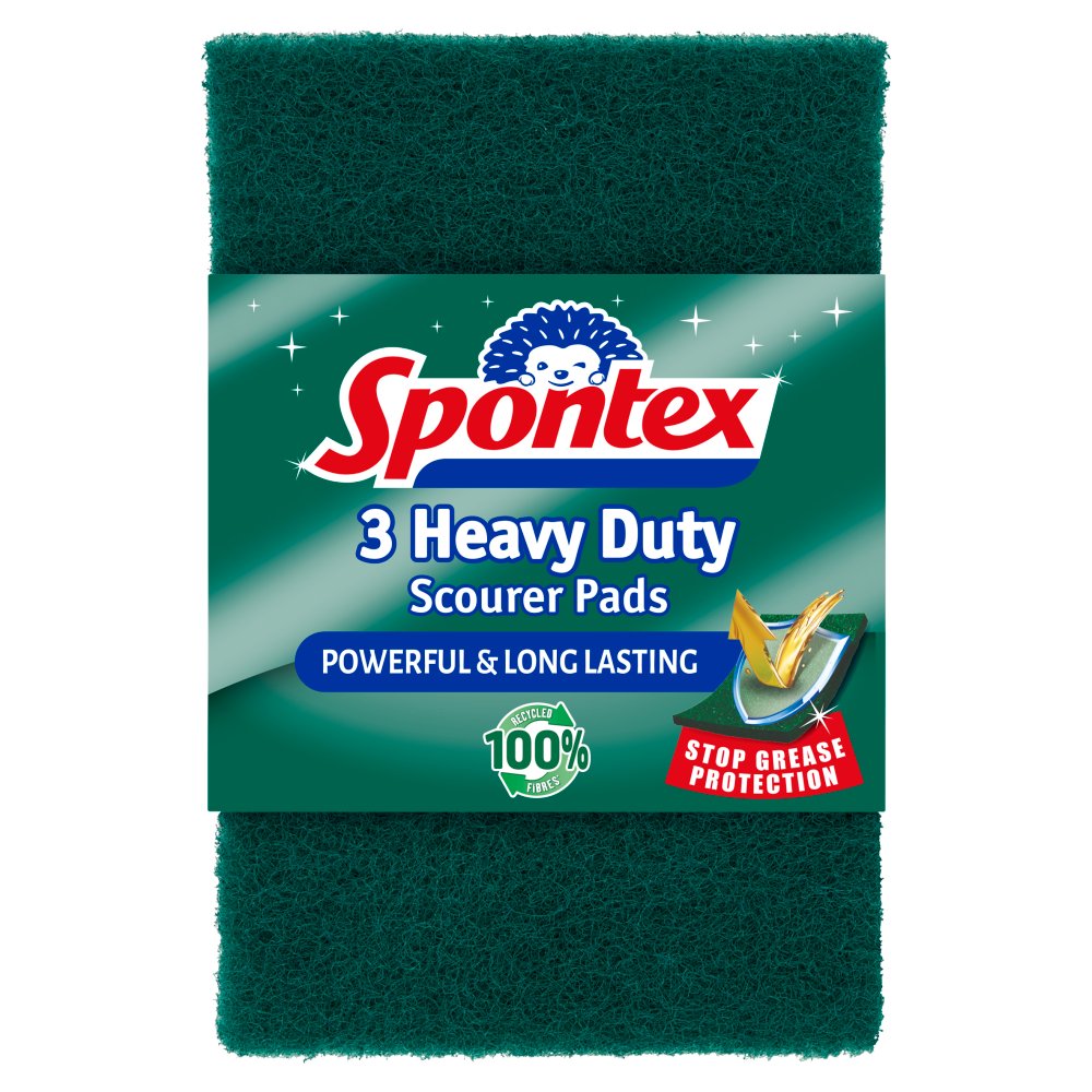 Spontex 3 Heavy Duty Scourer Pads 30g (Pack of 6) – Zorbaonline