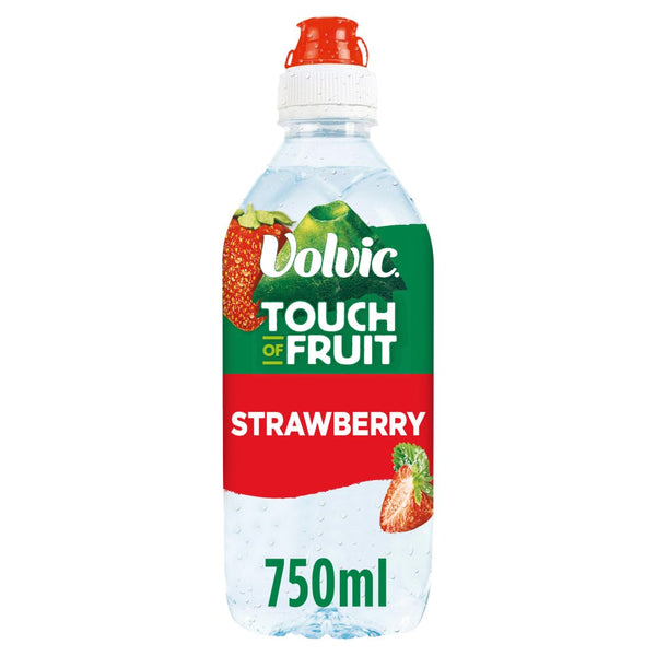 Volvic Touch of Fruit Strawberry Natural Flavoured Water 750ml (Pack o ...
